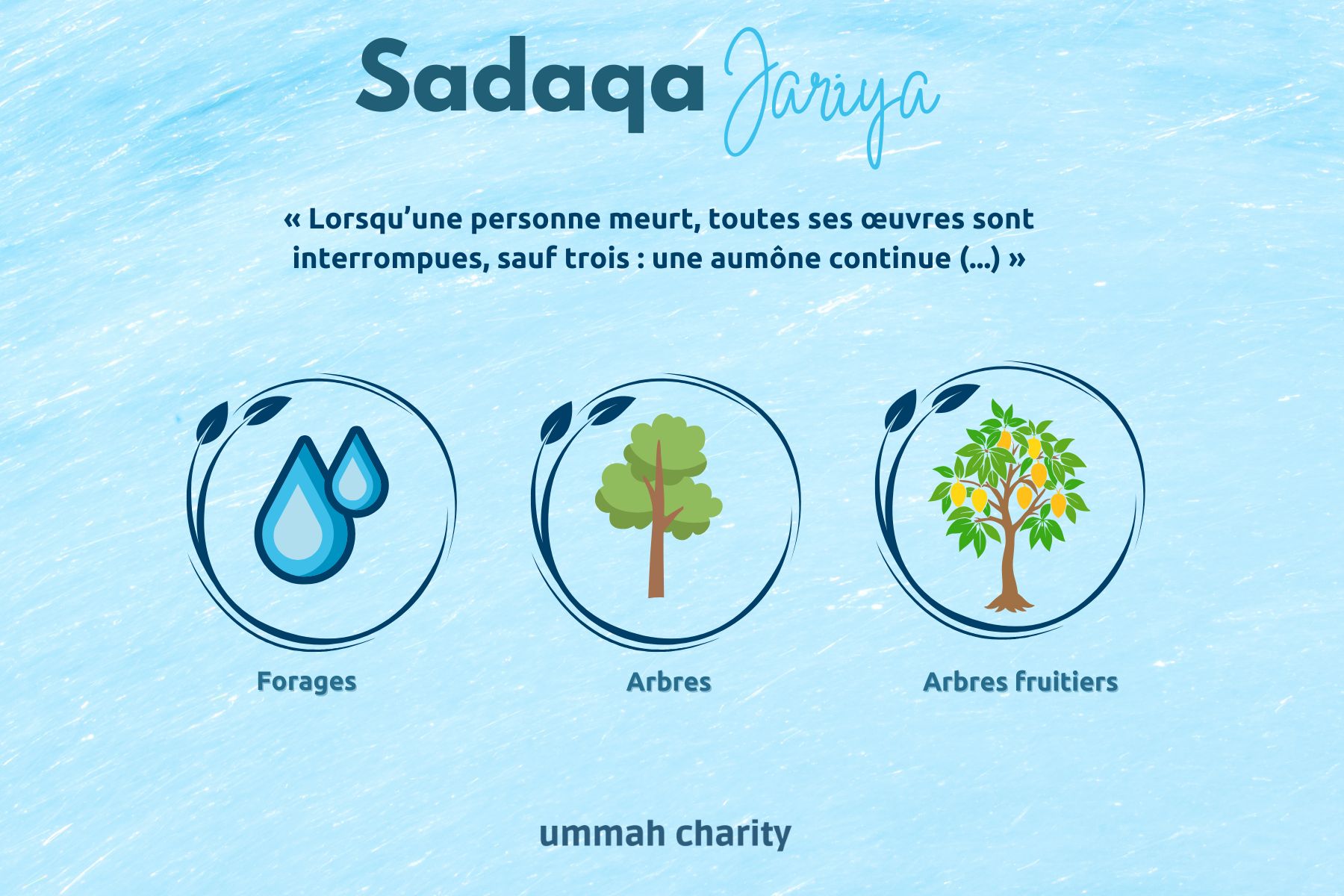 Un hadith important sur la Sadaqa Jariya – Ummah Charity
